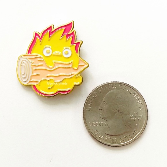 pricklyfinds | Jewelry | 84 Howls Moving Castle Calcifer Log Dangling ...